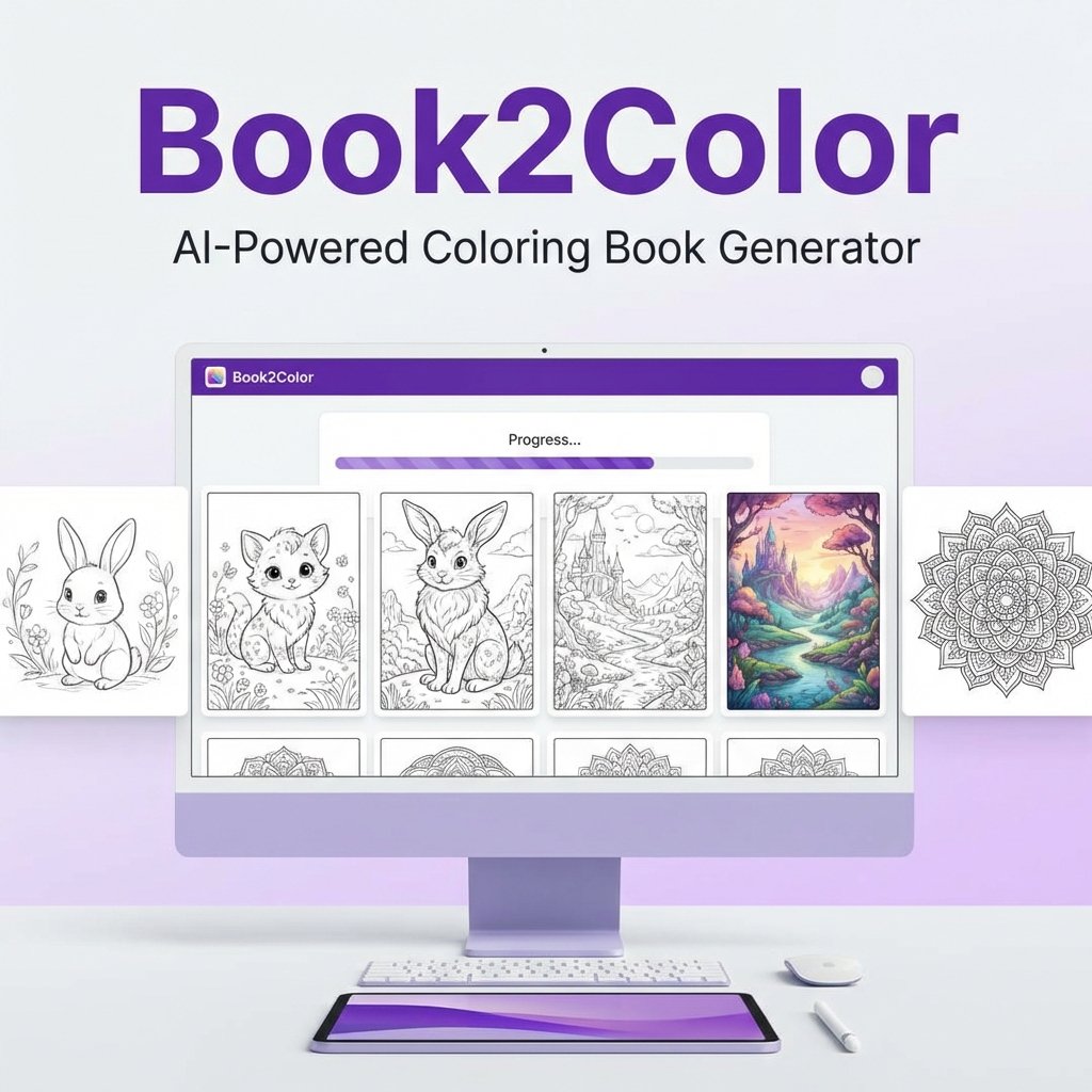 AI Coloring Book Generator for Amazon KDP | Book2Color